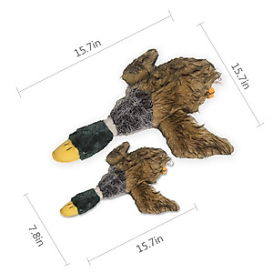 Albabara Pet Mallard Duck Dog Toy, Squeaky Dog Toy, Stuffed Plush Puppy Dog Chew Toy for Small Medium Dogs, Different