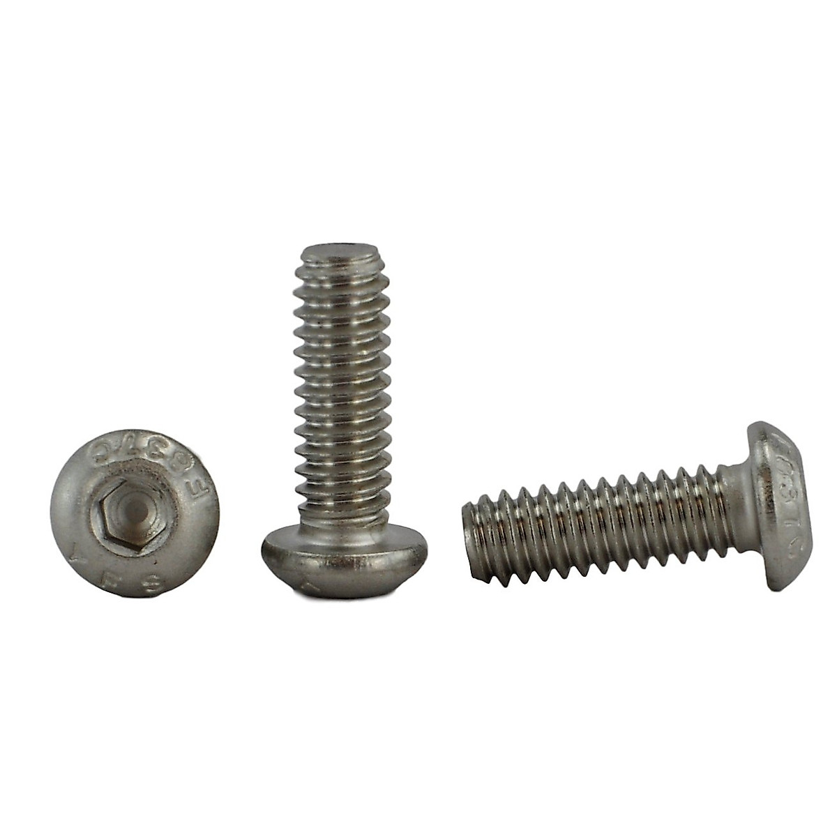 Stainless 1/4-20 x 3/4" (1/2" to 3" Available) Socket Button Head Cap Screws, Full Thread, Hex Drive, Stainless Steel 18-8, Coarse Thread (1/4-20 x 3/4)