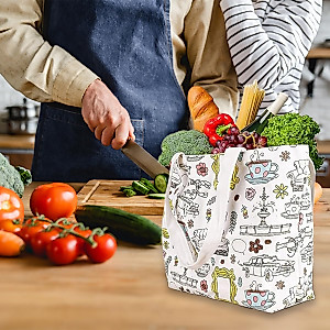 Economical Cotton Tote Bag, Lightweight Medium Reusable Grocery Shopping Cloth Bags, Suitable for DIY, Advertising, Promotion, Gift, Activity Shopping Bags Reusable Grocery Tote Bags