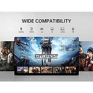 VIMGO 5G WiFi Projector, 9700LUX Native 1080P Projector, 220” Display Video Projector w Tripod, Portable Outdoor Projector for TV Stick, Video Games,HDMI/USB/AV/PS5, iOS Android Smartphone Synchronize