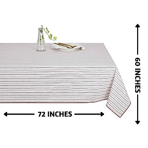 Folkulture Dish Towels and Table Cloth 60 x 84 Inch Long Bundle, Boho Kitchen Towels with Hanging Loop, Modern Decorative Tea Towels, 100% Cotton Premium Table Clothes for 6 Foot Table