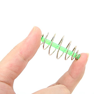 Alomejor 10PC Bait Thrower Fishing Feeder Spring Coil Inline Feeder Coil Inline Metal Bait Thrower Feeder Fishing Tackle(M)