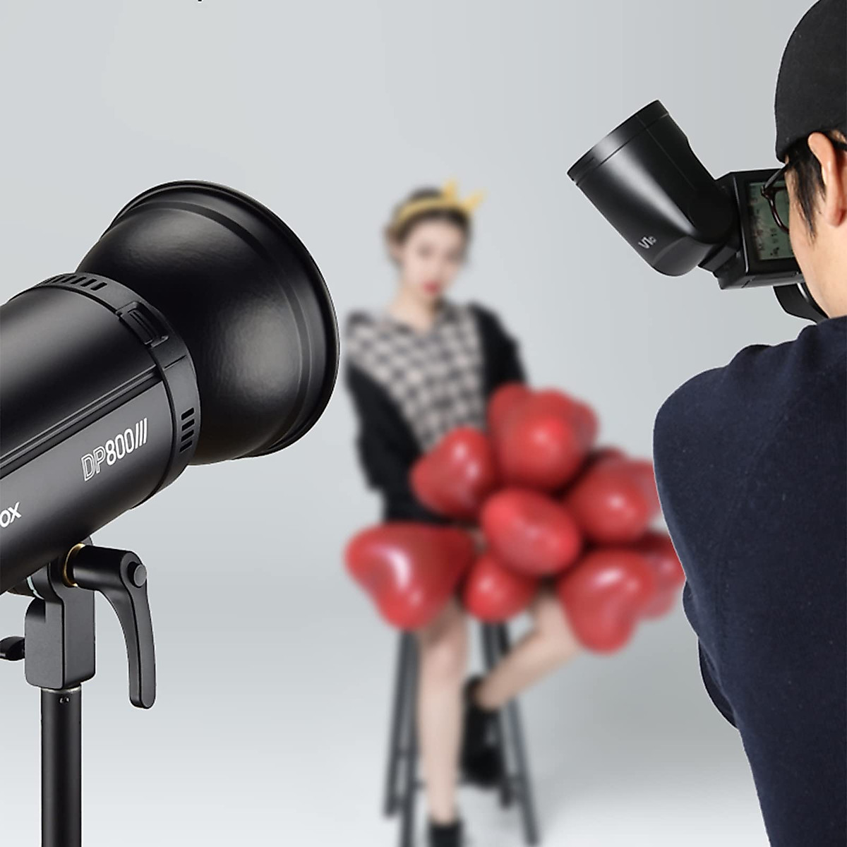 Godox 2Pack DP800III Speedlite Studio Flash Strobe Monolight Bowens Mount Kit for Studio Photography Shooting,Portrait or Video Location with Light Stand,Softbox,Umbrella,Barn Door Kit...