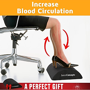 Foot Rest for Under Desk at Work (Soft but Firm), Ergonomic Office Desk Foot Rest 18" x 12", Under Desk Footrest with Washable Cover, Desk Foot Stool Work from Home Accessories