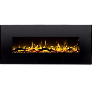 Regal Flame Denali Black 60 Log, Pebble, Crystal, 3 Color Heater Electric Wall Mounted Fireplace Better Than Wood Fireplaces, Gas Logs, Fireplace Inserts, Gas Fireplaces, Space Heaters, Propane