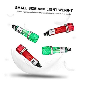 TEHAUX 20 Pcs Signal Light LED Panel Mini Light Truck Indicator Light Green Indicator Light Panel Mount Signal Flash Signal Light Power Signal Lamp Dc12v Car Warning Light Plastic