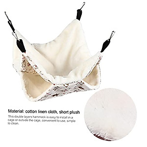 Glider House Plush Silk Animals Layer Winter Sleeping Ferret Bed Nest Bird Bedding Snuggle Warm Guinea Hammock Beige Pet Hedgehog Sack Glider/Squirrel/Ferret/Gerbil/Chinchilla