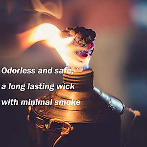 EBaokuup 14Pcs Long Life Fiberglass Replacement Wicks for Outdoor Tiki Torches Patio Lighting Garden Lights Oil Lamps-9.85Inch