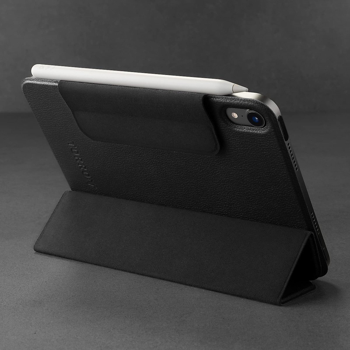TORRO Smart Folio Compatible with iPad Mini 7/6 - Leather iPad Mini 7th / 6th Generation (2024/2021) Smart Case Magnetic Cover with Auto Wake/Sleep and Stand Function (Black)