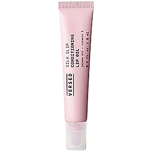 Versed Silk Slip Conditioning Lip Oil, Clear - Lip Balm and Gloss Alternative with Jojoba Oil and Vitamin E - Long-Lasting Lip Moisturizer to Soften and Smooth Dry, Chapped Lips - Vegan (0.3 oz)