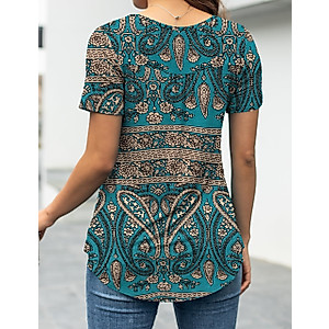 a.Jesdani Ladies Tops Long Shirts Green Blouses Tunics for Women Henley Shirt L