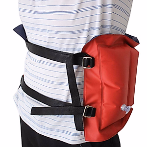 Develoo Inflatable Swim Belt, Swimming Float Belt with Rope Training Aid Floating Equipment Survival Arm Floaties Adjustable Aid Waist Belt for Kids Adult Swimming Beginner