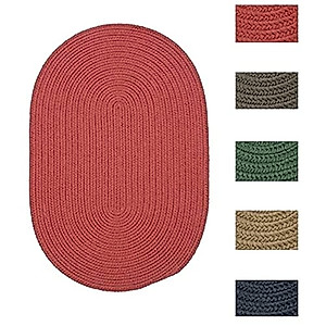 Colonial Mills Low-profile Indoor/Outdoor Reversible Braided Doormat Fern Green 3'4" x 5' Oval