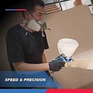 HILTEX 31229 Air Texture Gun with 1.32 Gallon Hopper, 3 Nozzles: 4.0mm, 6.0mm, 8.0mm, Drywall Texture Sprayer for Stucco Mud or Popcorn on Walls and Ceiling, Knockdown, Spray Gun with Handle