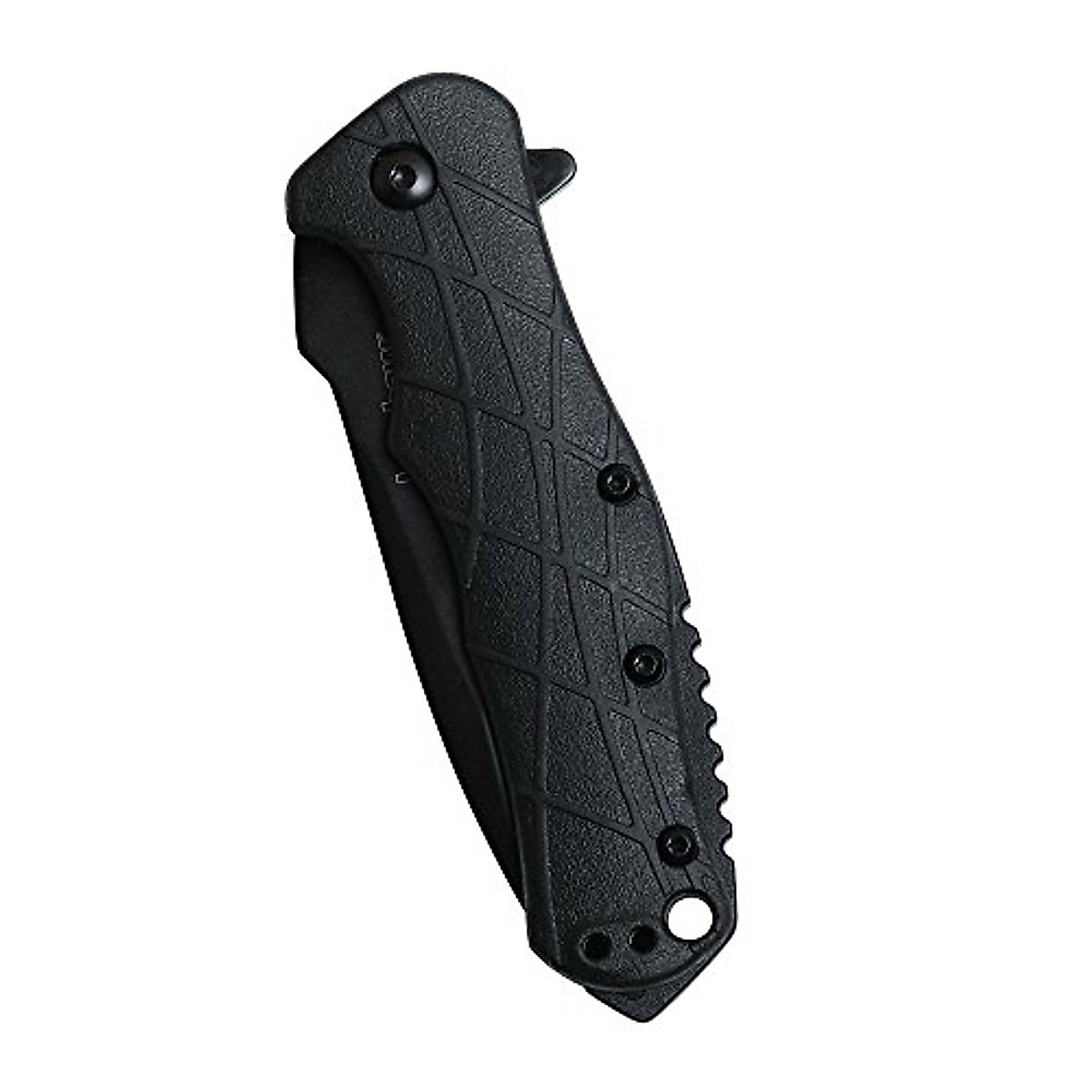 Kershaw RJ Tactical 3.0 Pocketknife, 3" 8Cr13MoV Stainless Steel Drop Point Plain Edge Blade, One-Handed Assisted Flipper Opening EDC,Black
