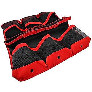 KUNN Car Wash Bucket Tool Organizer for 5 Gallon Bucket with Towel Holder Ring,Soap Pockets Cleaning Bucket Organizer Water-Resistant Mesh Pockets for Clean Supplier,Car Wash Supplier Red