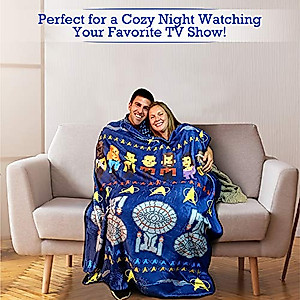 Surreal Entertainment Star Trek The Next Generation Fleece Softest Throw Blanket| Measures 60 x 45 Inches