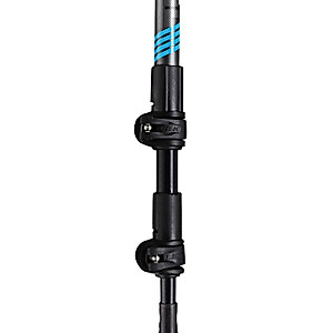 LEKI Cross Trail 3 TA Aluminum Adjustable Lightweight Walking Poles for Trekking & Hiking - Black-Blue-Anthracite - 110-135 cm