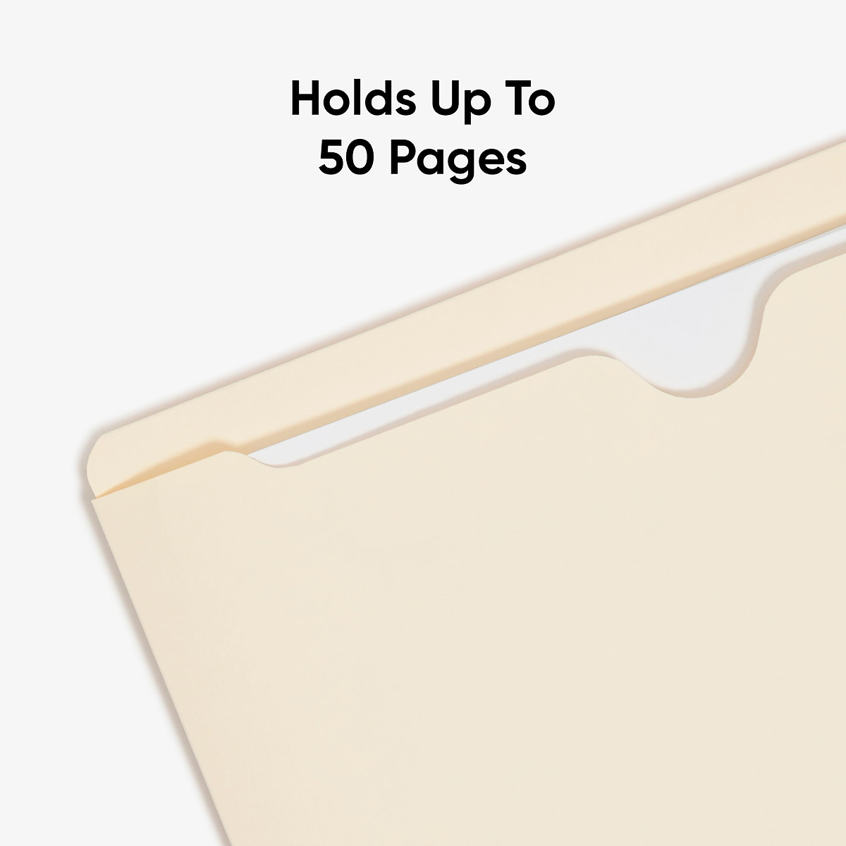 Smead File Jacket, Reinforced Straight-Cut Tab, Flat-No Expansion, Letter Size, Manila, 100 per Box (75500)