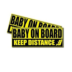 Wrapco Baby on Board Sticker for Cars Baby Safety Sign Decal, Auto Baby on Board Sign for Vehicles