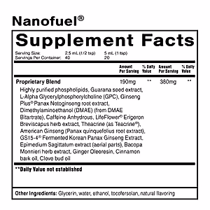 Quicksilver Scientific NanoFuel - Energy Support - Nootropic Formula Designed to Support Focus + Productivity (3.38oz / 100ml)