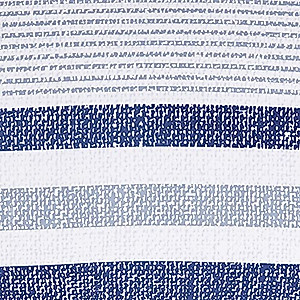 Amazon Basics Ultra-Soft Lightweight Microfiber Reversible Comforter 2-Piece Bedding Set, Twin/Twin XL, Blue Denim/Beige Stripes, Striped