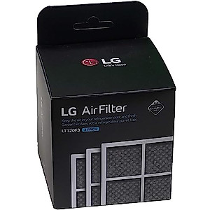 LG LT120F LT120F3 Refrigerator Air Filter, 3 Count (Pack of 1), White