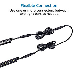 TORCHSTAR 39 Inches Interconnect Cable, Gun Safe Lighting Kit Extension Cable, Under Cabinet Light Extension Cord, LED Under Cabinet Lighting Accessories, Pack of 4