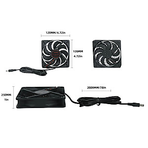 DEALSCHIC Solar Powered Fan/Solar Exhaust Fans for Outside/Solar Greenhouse Fan/Solar Fan for Attic,Shed,Barn,Chicken Coop,Dog House(10W Solar Panel+2 Solar Exhaust Fan)