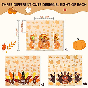 24 Pieces Thanksgiving Tableware Set Thanksgiving Place Setting Turkey Cutlery Holders Thank Giving Decoration Thanksgiving Cutlery Holder for Thanksgiving Turkey Utensil Decor, Autumn Harvest Party