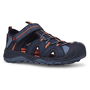 Merrell Unisex-Child Hydro 2 Sandal, Navy/Orange, 2 Big Kid
