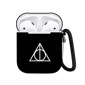 Airpods Case Cover Full Protective Shockproof Headphone TPU Protective Outerbox Hooks Best Gift for Teens Compatible with AirPods 1st 2nd - 1