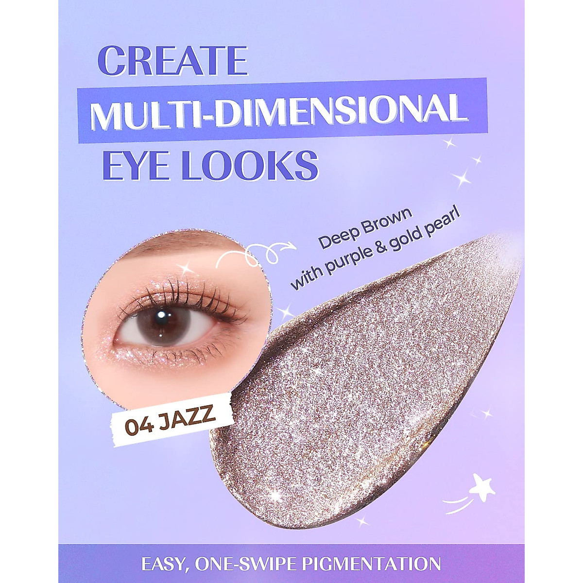 AMTS webtoon True Beauty Makeup liquid glitter eyeshadow, vegan korean eye glitter, shimmer eyeshadow highlighter, kbeauty, kdrama #04 Jazz