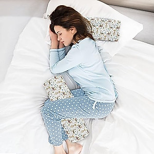 Vnurnrn Cute Llama Neck Support Pillow Round Neck Roll Bolster Cylinder Pillow Cervical Pillows Back Pillow for Leg Knee Back Head Support for Camp Study Work Men