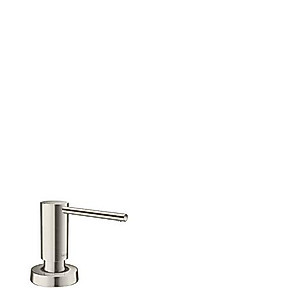hansgrohe Bath and Kitchen Sink Soap Dispenser, Talis 4-inch, Modern Soap Dispenser in Stainless Steel Optic, 40448801