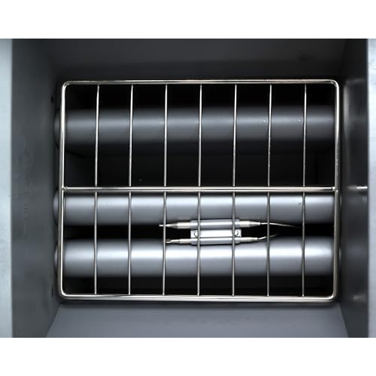 EMPURA 40 lb Freestanding Floor Natural Gas Fryer | Deep Frying with (2) Removable Baskets and (3) Cast-Iron Vertical Burner Tubes for Kitchen Restaurant | 46.50"H x 15.5"W x 30.32"D, Stainless Steel