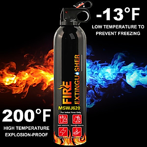 Fire Extinguisher for Home - 2pack Car Fire Extinguisher Mount, Small A B C K Fire Extinguisher, Water-Based Fire Extinguishers for Car/House/Kitchen/Truck/Marine/Boat/Vehicle/utv/rv