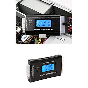 Comidox 1Pcs 20/24 Pin LCD Computer PC Power Supply Tester for ATX BTX ITX TFX SATA with Buzzer Automatic Alarm