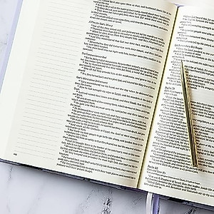 KJV Notetaking Bible, Large Print Hosanna Revival Edition, Lavender/Peach Cloth Over Board, Black Letter, Single-Column, Journaling Space, Reading Plan, Easy-to-Read Bible Slab Type