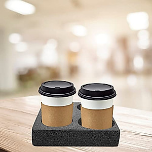 Happyyami Foam Drink Holder Takeout Packing Supply Disposable Coffee Tray Cup Takeout Carrier Takeout Holder Coffee Carrier Coffee Cup Holders Cold Drinks Holder Trays Outdoor Bottle Rack