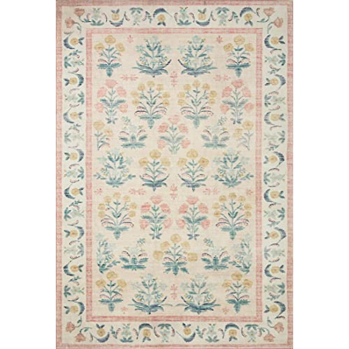 Rifle Paper Co. x Loloi Eden Collection EDE-01 Blush 2'-6" x 7'-6" Runner Rug