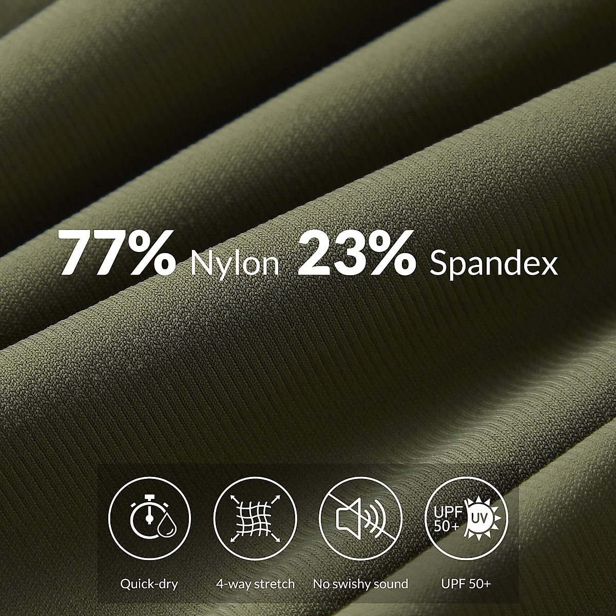 BALEAF Women's Joggers Lightweight Hiking Pants High Waist 5 Zipper Pockets Quick Dry Travel Athletic UPF50+ Rifle Green S