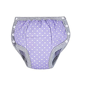 BIG ELEPHANT Toddler Side Button Training Underpants - Snaps on Potty Trained Pants for Boys and Girls 6 Pack, 2T