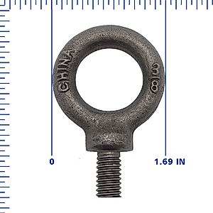 Lifting Shoulder Eye Bolt 3/8"-18 2 Pcs, Industrial Grade Heavy Duty Forged Steel for Truck Tractor Bucket Use As Towing&Pulling Point
