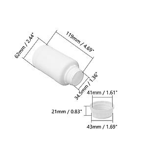 Bettomshin 20Pcs 250ml PE Plastic(Food Grade) Bottles, Wide Mouth Lab Reagent Bottle, Liquid/Solid Sample Seal Sample Storage Container Chemical Bottle White