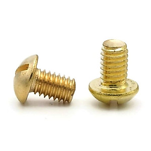 Brass Slotted Round Head Machine Screws #3-48 x 3/8" Qty 100