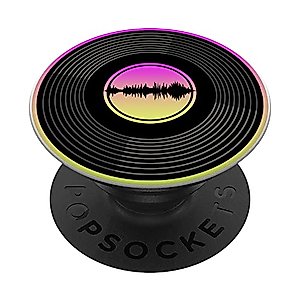 Vinyl Record LP Music Lover Soundwave Equalizer Vinyl PopSockets Swappable PopGrip