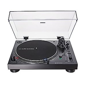 Audio-Technica AT-LP120XUSB-BK Direct-Drive Turntable (Analog & USB), Fully Manual, Hi-Fi, 3 Speed, Convert Vinyl to Digital, Anti-Skate and Variable Pitch Control Black