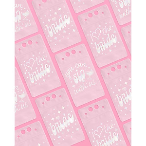 xo, Fetti Bachelorette Party Decorations Bride Foil Drink Pouches - 15 ct | Bach Party Drinkware, Cute Bridal Shower Cups, Bridesmaid Favor, Engagement Party Supplies