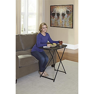 COSCO Multi-Purpose, Adjustable Height Personal Folding Activity Table, 1 Pack, Black